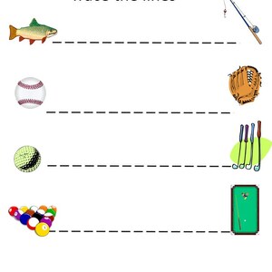 Tracing Worksheets, Fine Motor Skill Activities,sorting Everyday ...