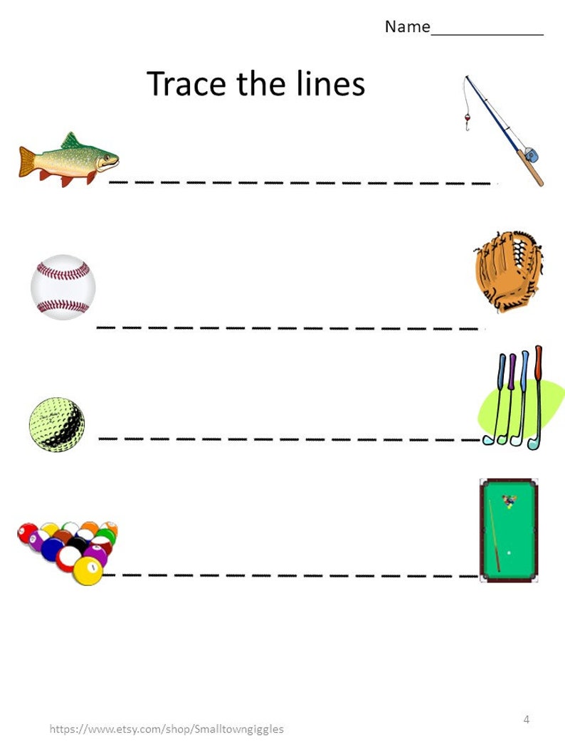 Tracing Worksheets, Fine Motor Skill Activities,sorting Everyday ...
