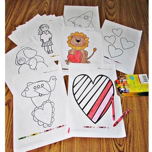 Valentine's Day Color by Number, Coloring Pages, Fine Motor Skill ...