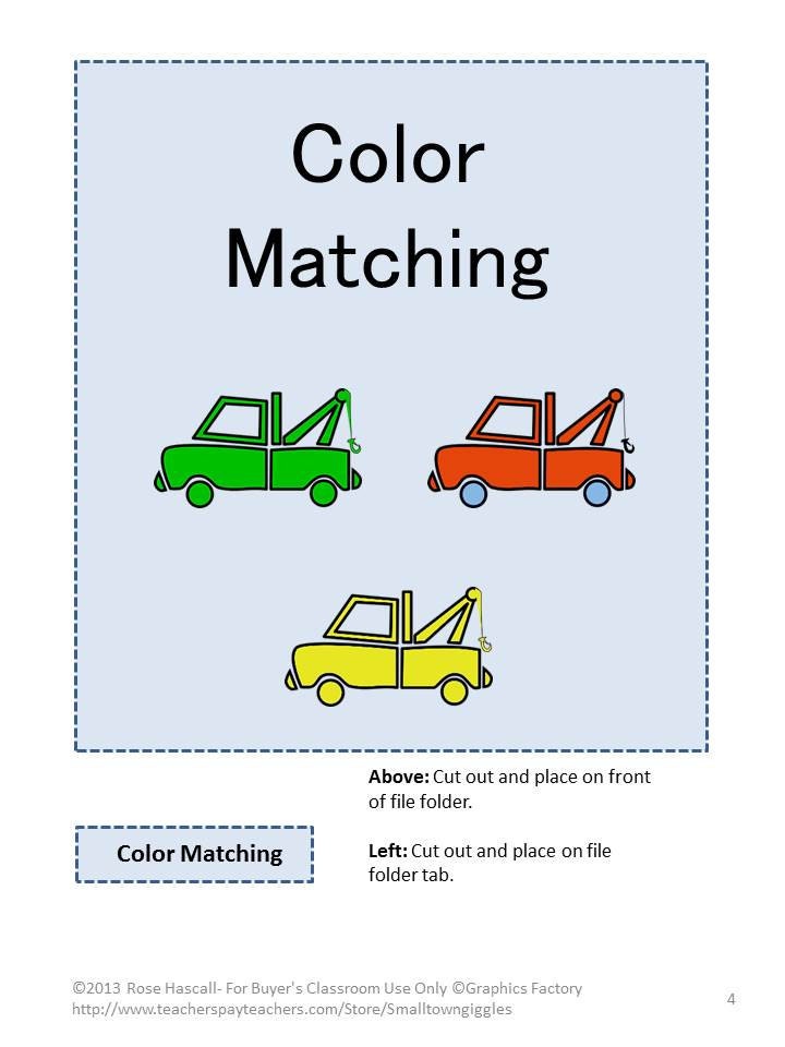 Transportation File Folder Games Pk,k,special Ed, Autism Teaching ...