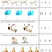 New Year's Counting Worksheets, Celebrating the New Year Math Cut and ...