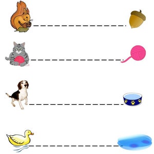 Animals Tracing Lines Worksheets Internet Activities P-K,K, Special ...