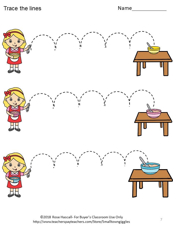 Fine Motor Skills Fairy Tales Tracing Activities P-K,K, Special ...