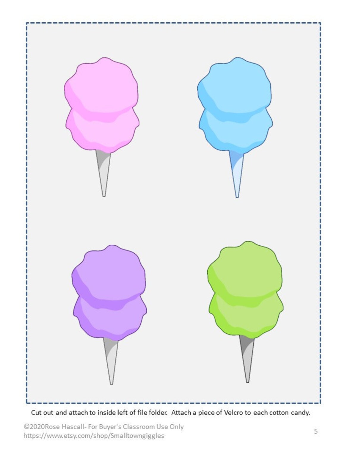 Circus Math Literacy File Folder Games Learning Centers Kindergarten ...