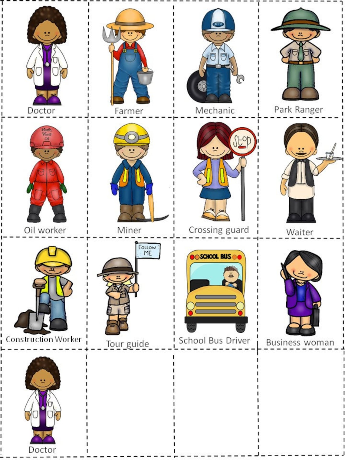 Community Helpers Bingo Game, Elementary and Special Education BINGO ...