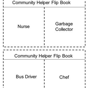 Community Helpers Interactive Cut and Paste Flip Book Special Ed, K-P ...