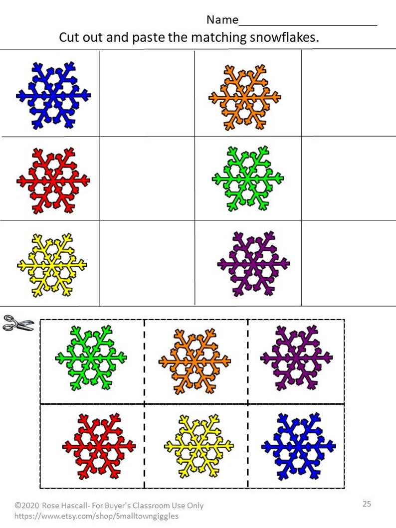 Color Matching, Cut and Paste Activities, Special Education Autism ...