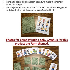 Farm Memory Matching Game Early Childhood, Kindergarten, Special ...