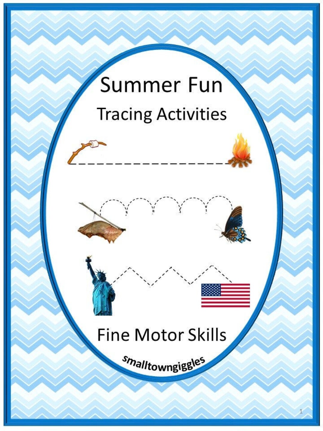 Summer Fun Tracing Activities Digital Download, Printable Worksheets ...