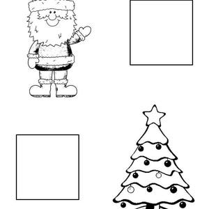 Christmas Cut and Paste Coloring Pages Fine Motor Skills, Preschool ...