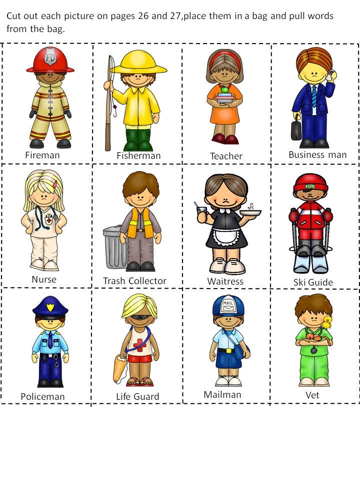 Community Helpers Bingo Game, Elementary and Special Education BINGO ...