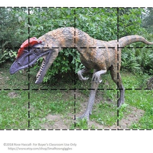 Dinosaur Realistic Photos Cut and Paste Puzzles T-rex, Pre-k. Preschool ...
