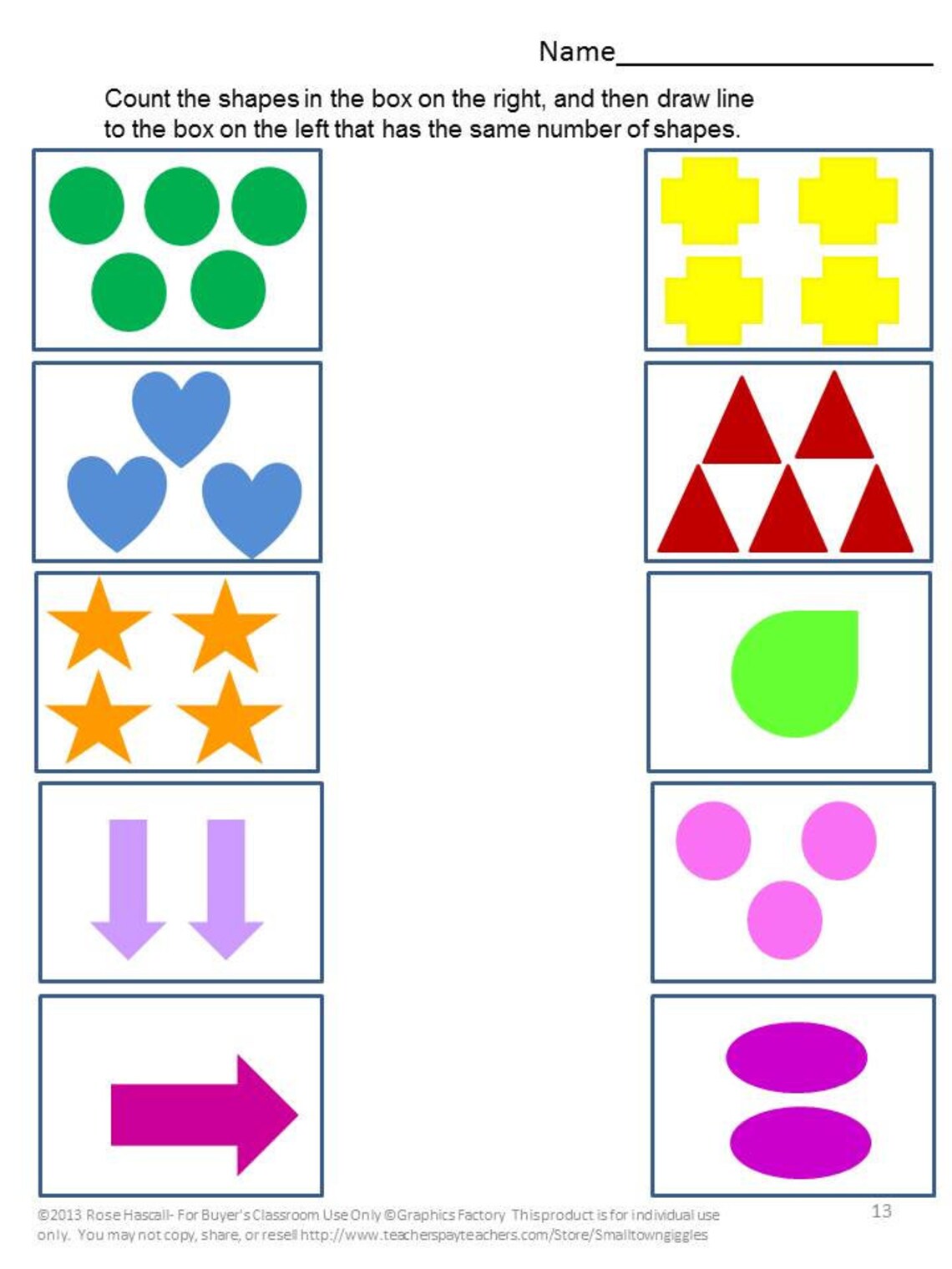 Big, Small, Short, Tall and More, NO PREP Math Center Worksheets ...