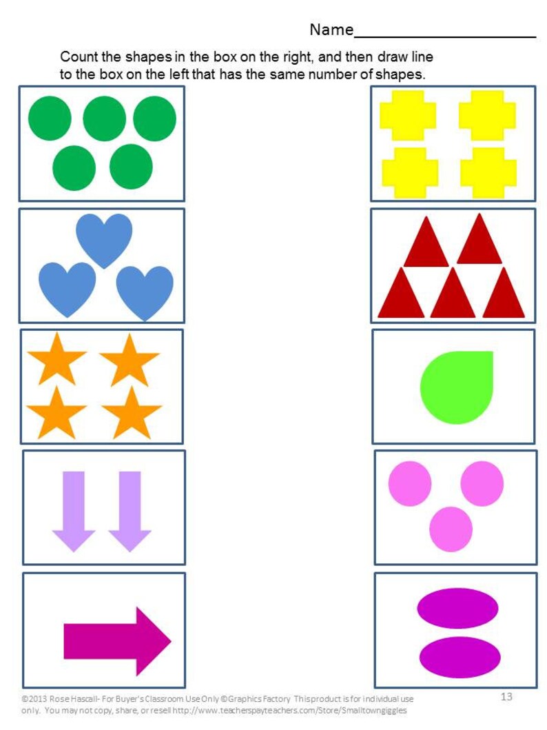 Big, Small, Short, Tall and More, NO PREP Math Center Worksheets ...