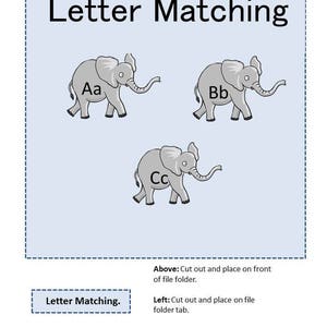 Zoo File Folder Games Fine Motor Skills Color Matching Letter Matching ...