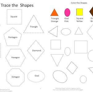 Shapes Matching Color Recognition P-K, K, Autism Activities Special ...
