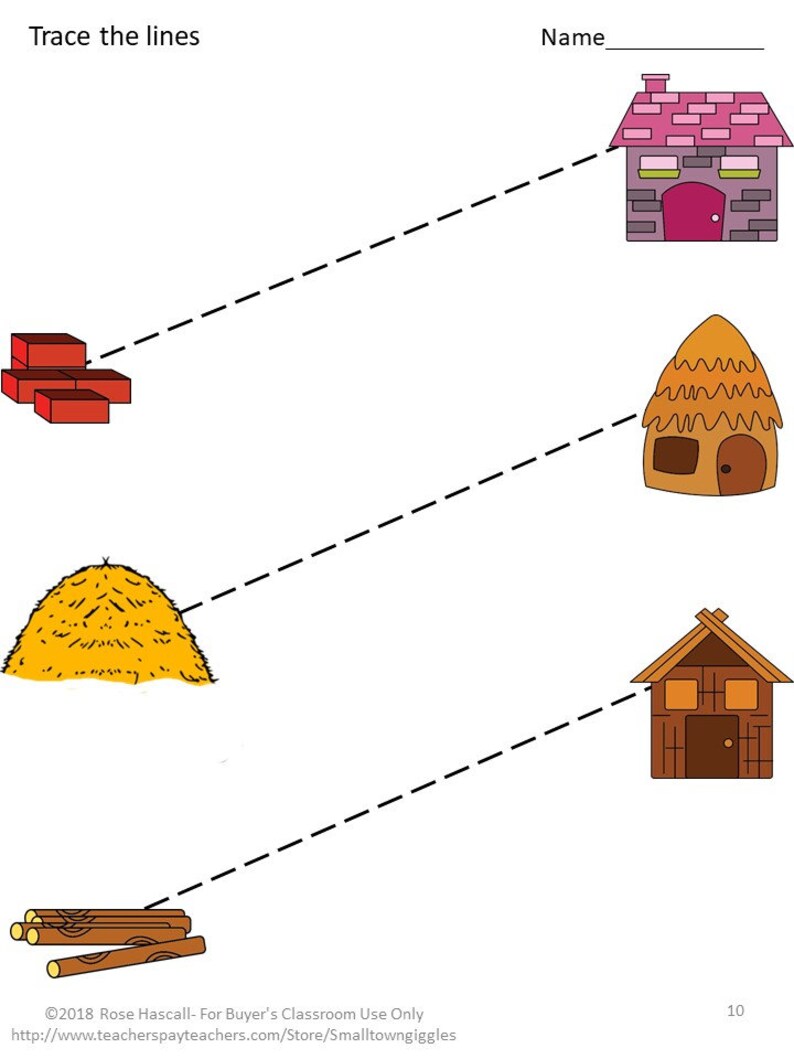 Fine Motor Skills Fairy Tales Tracing Activities P-K,K, Special ...