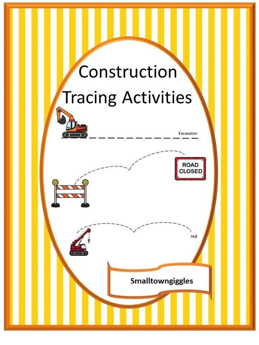Road Construction Tracing Activities, Fine Motor Skills, Pre-k ...