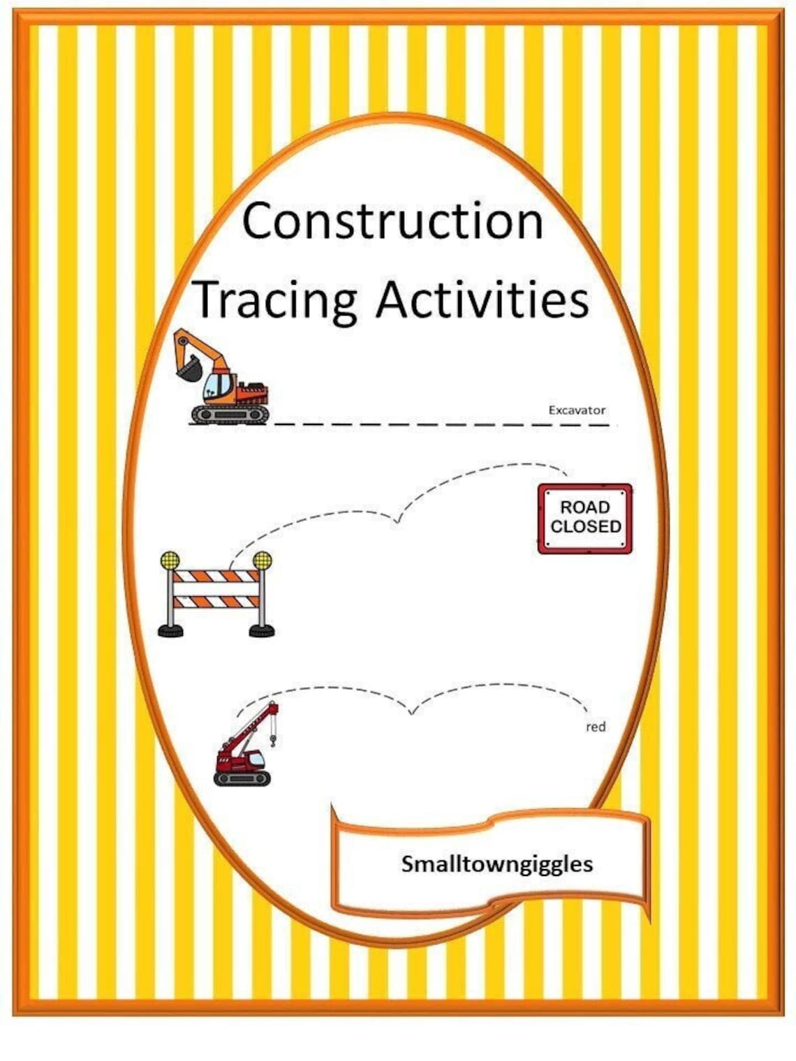 Road Construction Tracing Activities, Fine Motor Skills, Pre-k ...