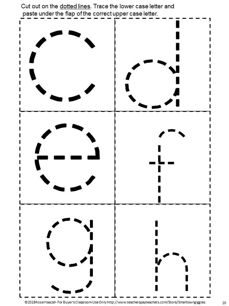 Zoo Animal Alphabet Uppercase Lowercaseletter Matching Cut and Paste ...