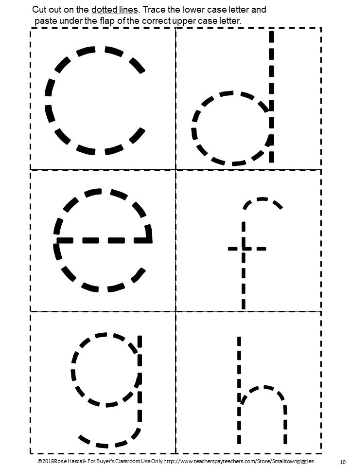 Zoo Animal Alphabet Uppercase Lowercaseletter Matching Cut and Paste ...