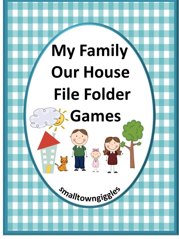 My Family My House File Folder Games Math Literacy Fine Motor Skills ...