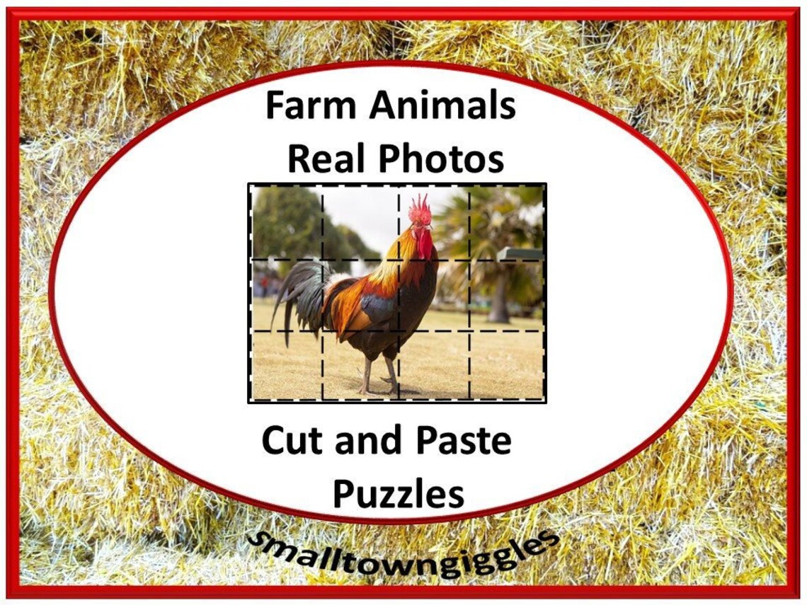 Teaching Materials, Farm Animals, Cut and Paste, Printable Puzzles ...