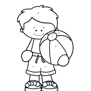 Beach Fun Summer Color by Number Fine Motor Activities, Preschool ...