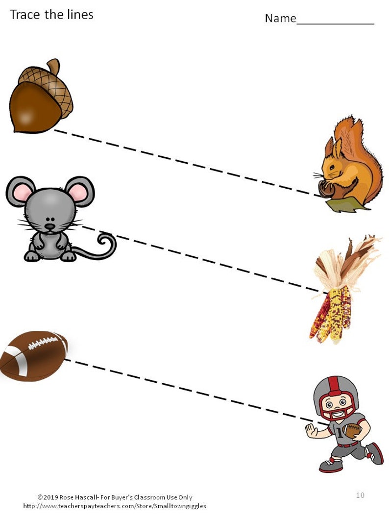 Fall Fine Motor Skill Activities, Tracing Worksheets, Special Education ...