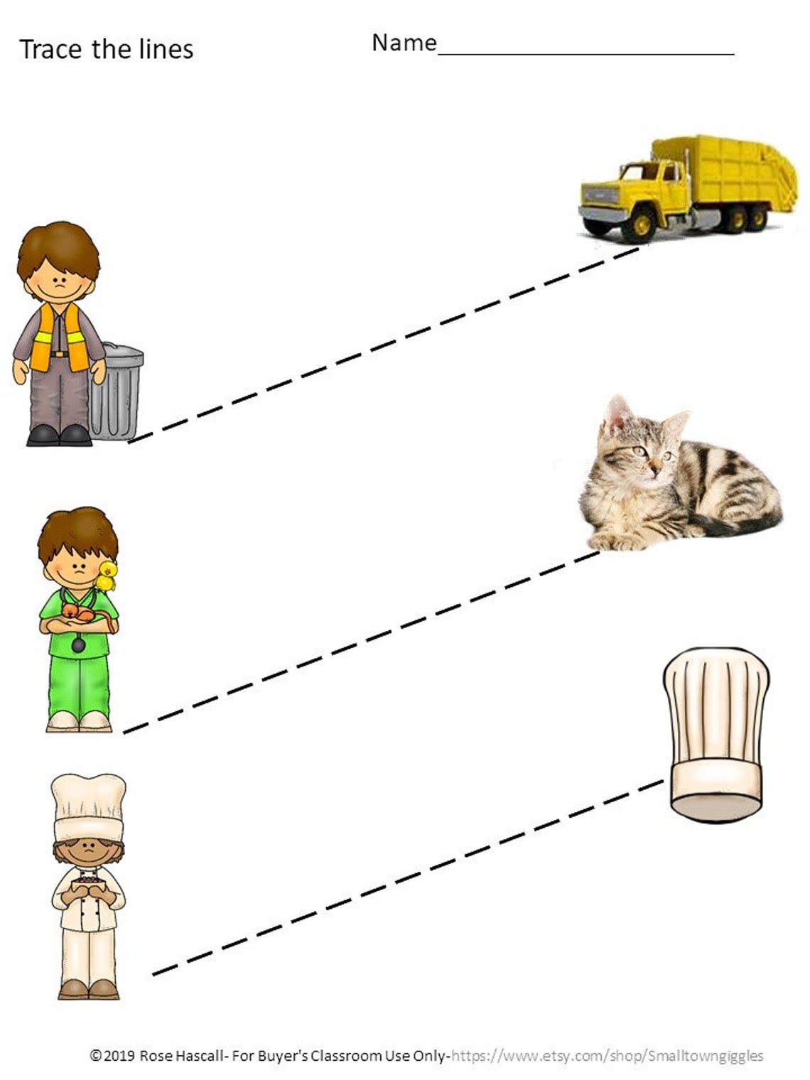 Community Helpers Activities,tracing Worksheets,fine Motor Skills ...