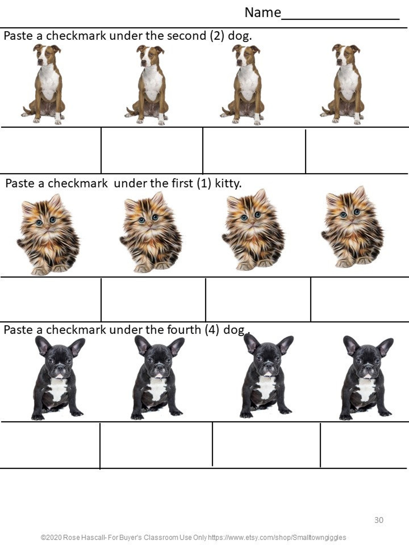 Cut and Paste Activities, Kindergarten Special Education Math and ...