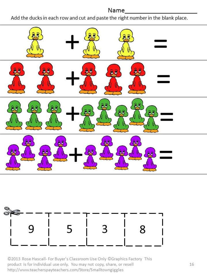 Farm Animals Kindergarten Special Education Autism Cut and Paste Fine ...