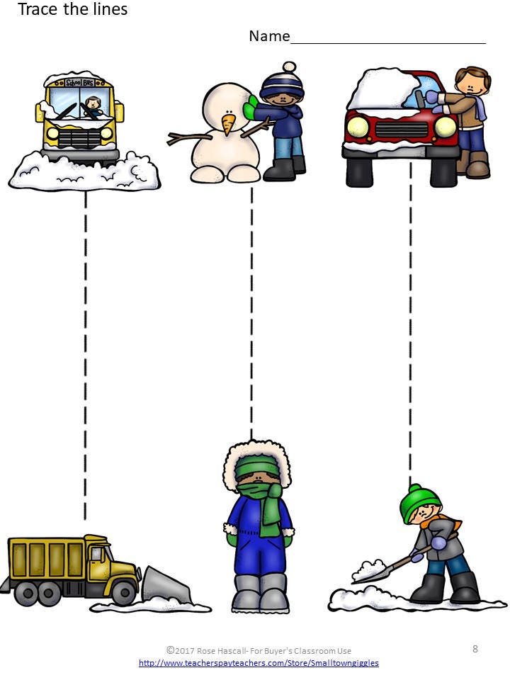 Winter Fun Winter Olympics Tracing Activities Fine Motor - Etsy