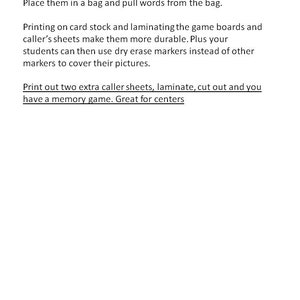 Family Bingo Special Education Activity, Printable BINGO Games P-K, K ...