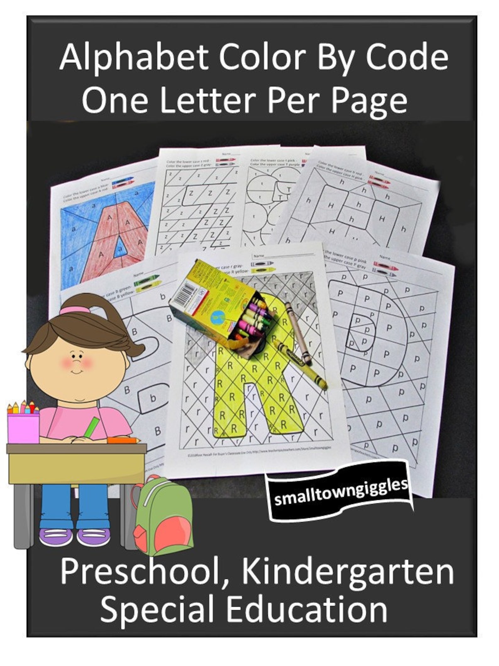 Special Education ABC Color by Code, Preschool, Kindergarten, Autism ...