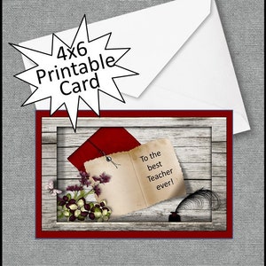 Best Teacher Ever Appreciation Greeting Card - Etsy