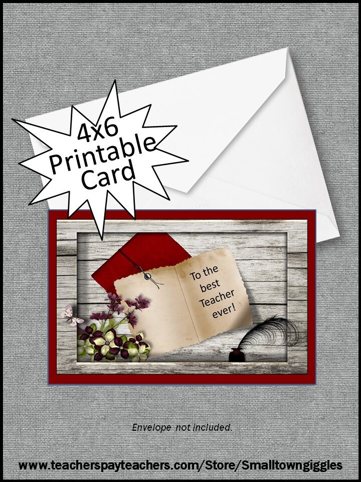 Best Teacher Ever Appreciation Greeting Card - Etsy