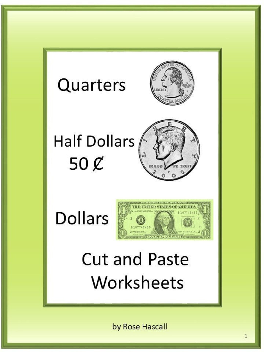 Money Activities Counting Currency Coin Counting Kindergarten ...