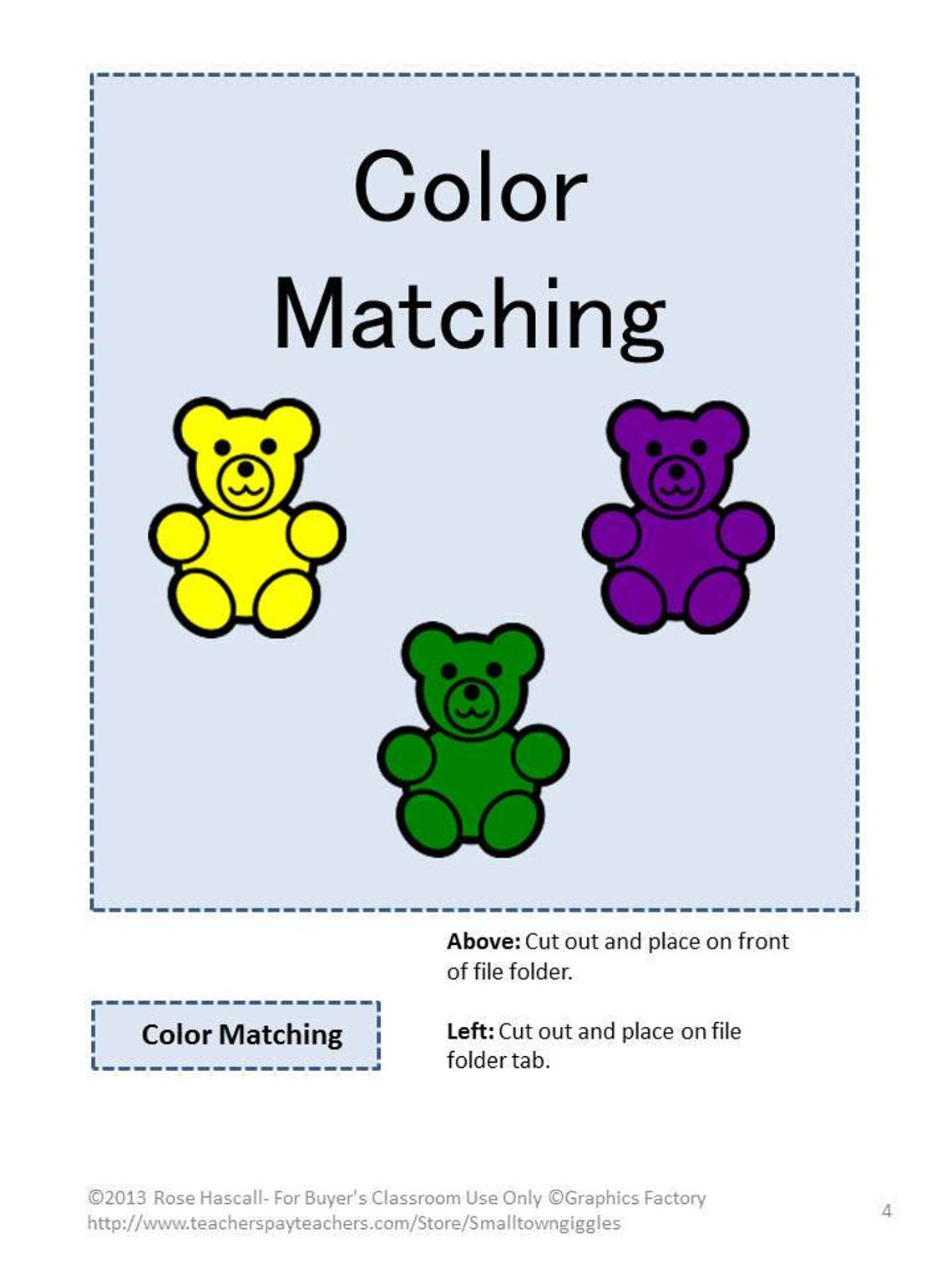 Zoo File Folder Games Fine Motor Skills Color Matching Letter Matching ...