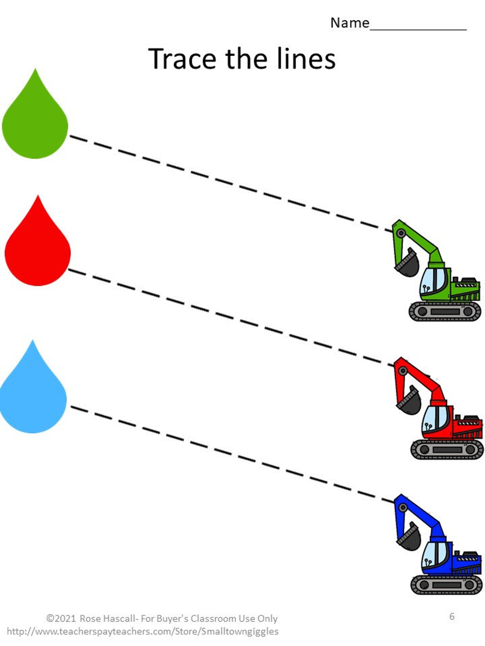 Road Construction Tracing Activities, Fine Motor Skills, Pre-k ...