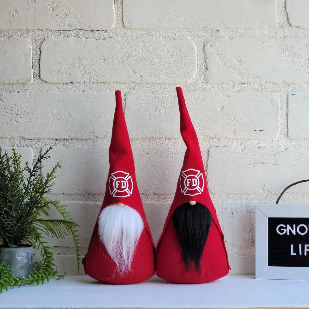 Handcrafted Firefighter Gnome: First Responder Gift - Etsy