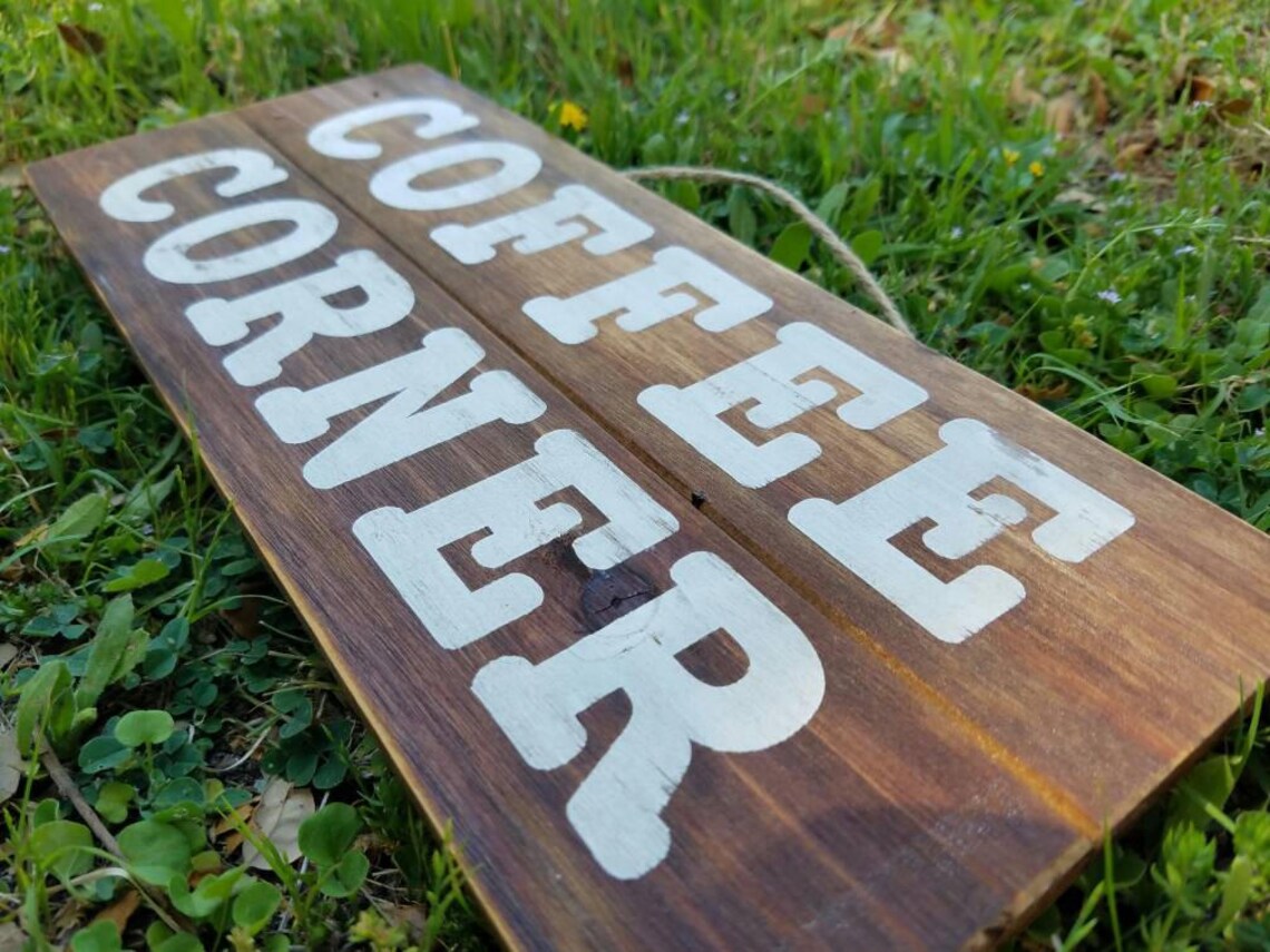 Coffee Sign Kitchen Decor Wood Sign Coffee Decor - Etsy