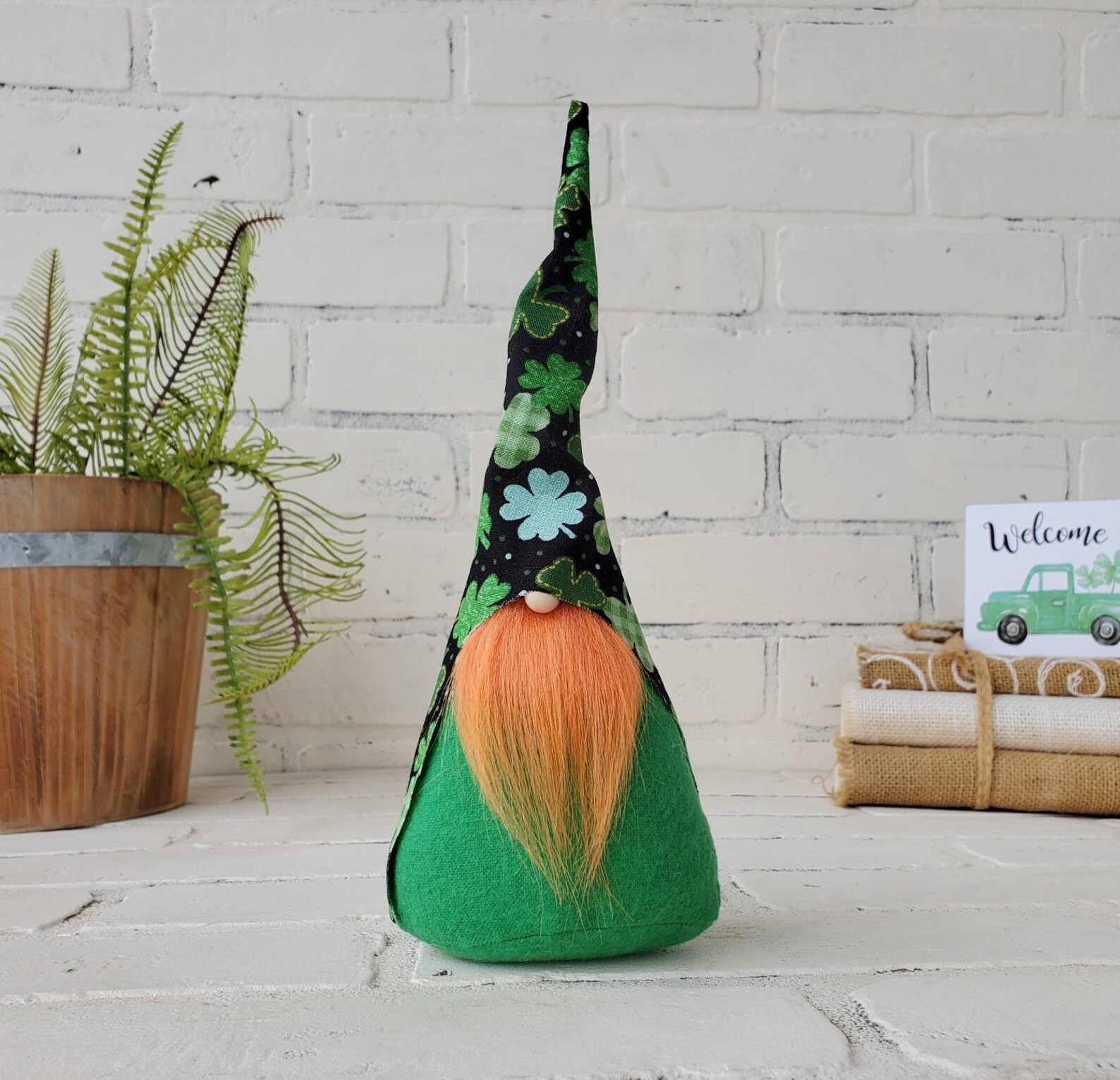 Shamrock Gnome St Patrick's Gnome Irish Decor - Etsy