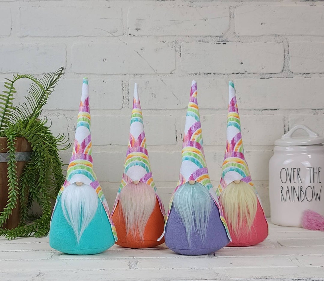 Rainbow Gnome, Rainbow Decor, Spring Gnome, Tomte - Etsy