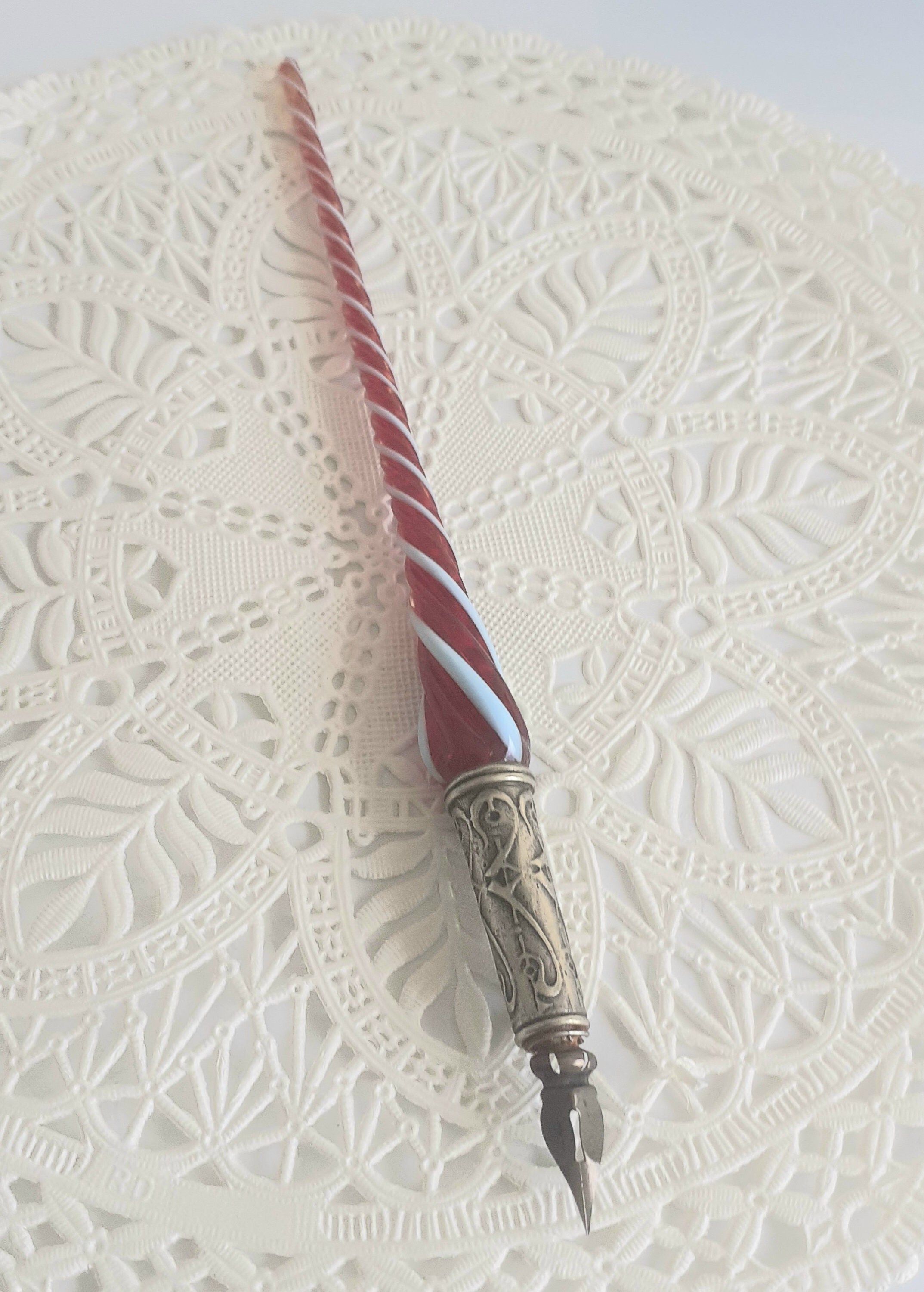 Vintage Murano Glass Pen, 1970s, Hand Blown Glass, Calligraphy Nibs ...
