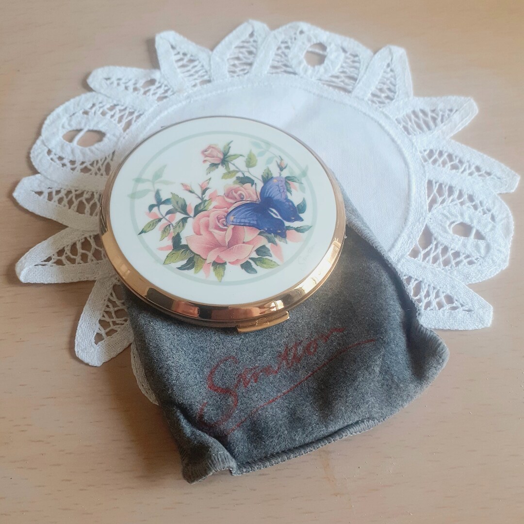 Vintage Stratton Powder Compact, Unused, 1960s, Butterfly /flower ...