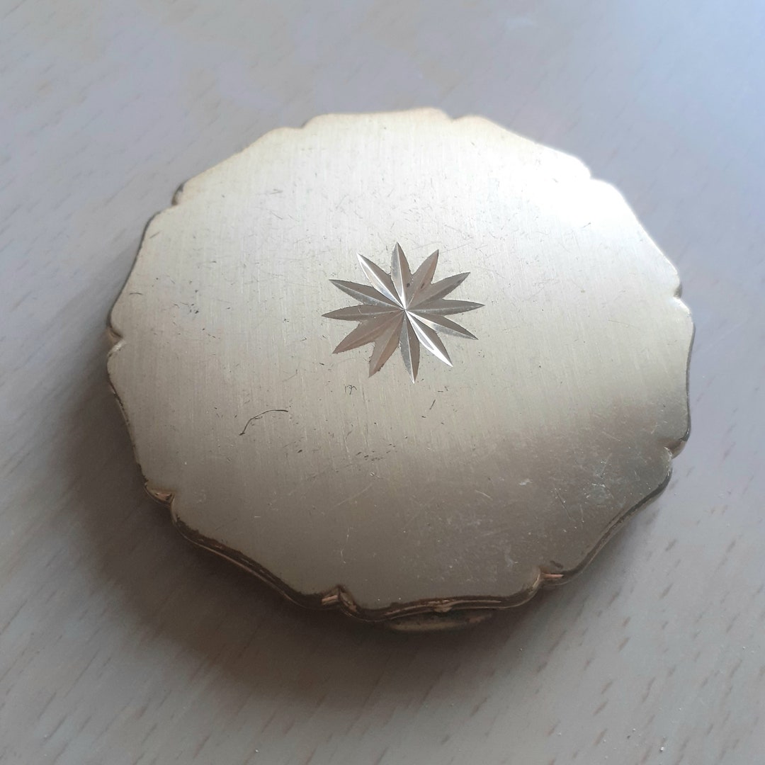 Vintage Stratton Powder Compact, Star Design, Gold Tone, Excellent ...