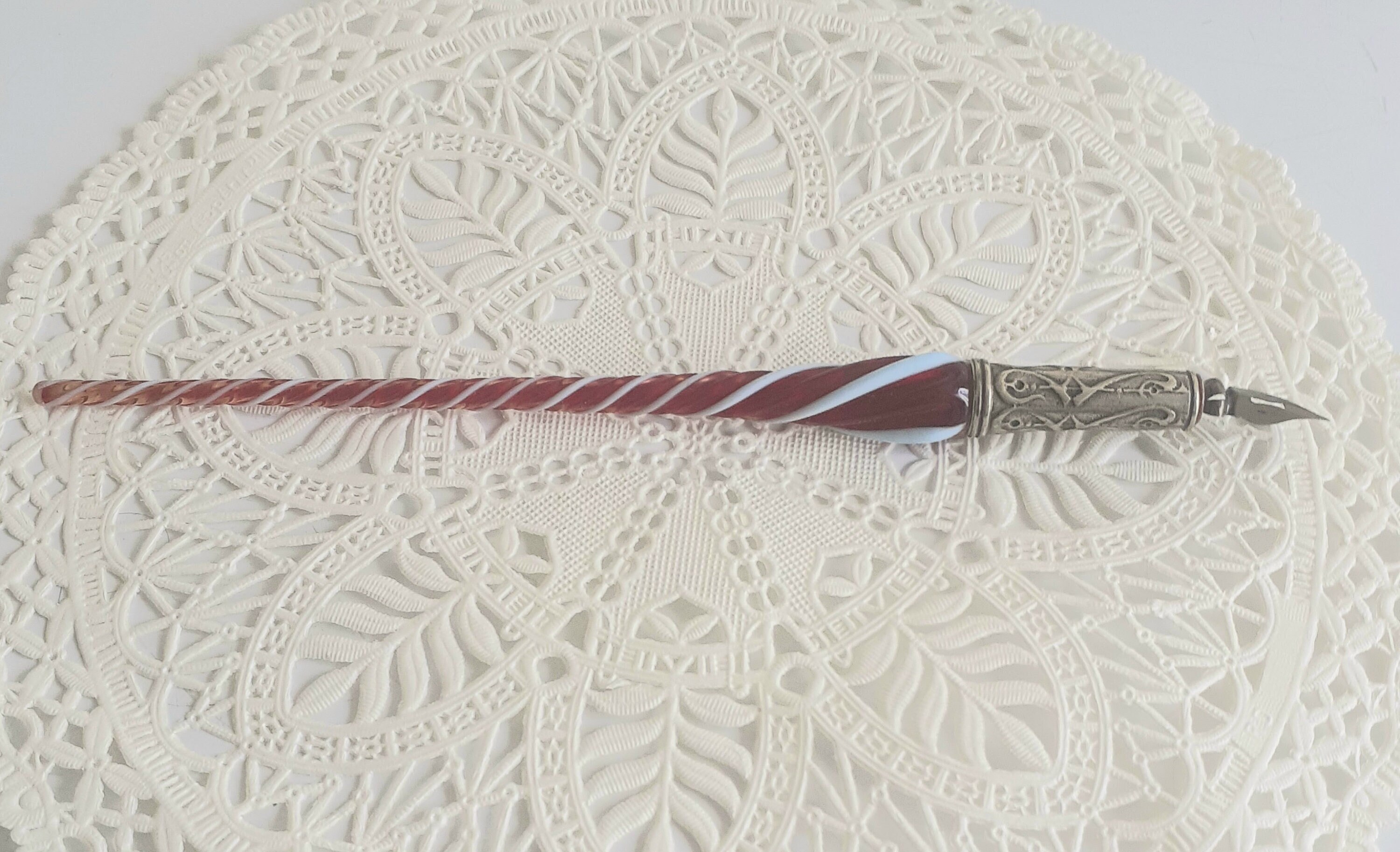 Vintage Murano Glass Pen, 1970s, Hand Blown Glass, Calligraphy Nibs ...