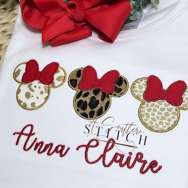 Minnie Mouse Trio Applique - Etsy
