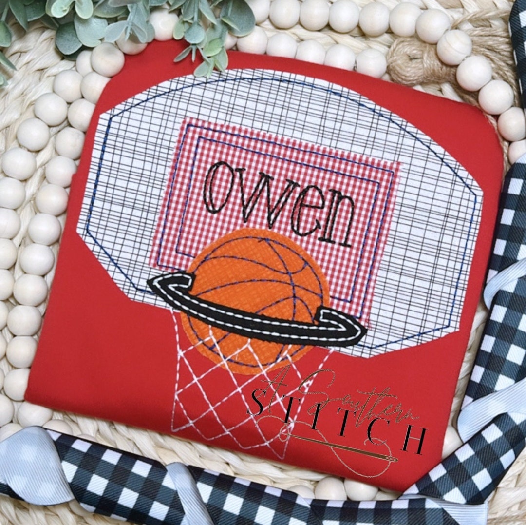 Basketball Goal Appliqué Shirt | Team Spirit Shirt | Go Team ...